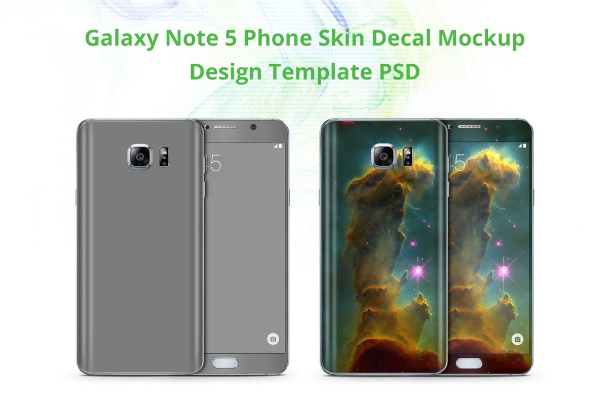 Galaxy Note 5 Phone Skin Mockup, a Product Mockup by VecRas