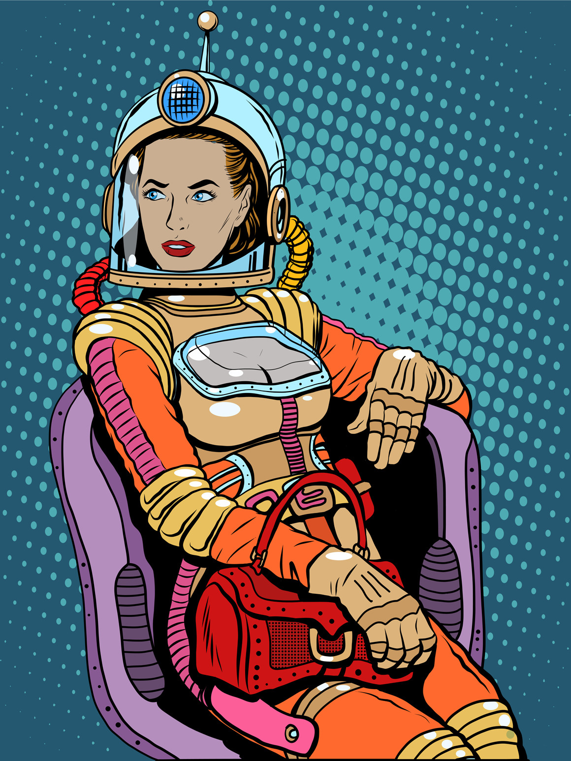 Space girl, a Person Illustration by studiostoks