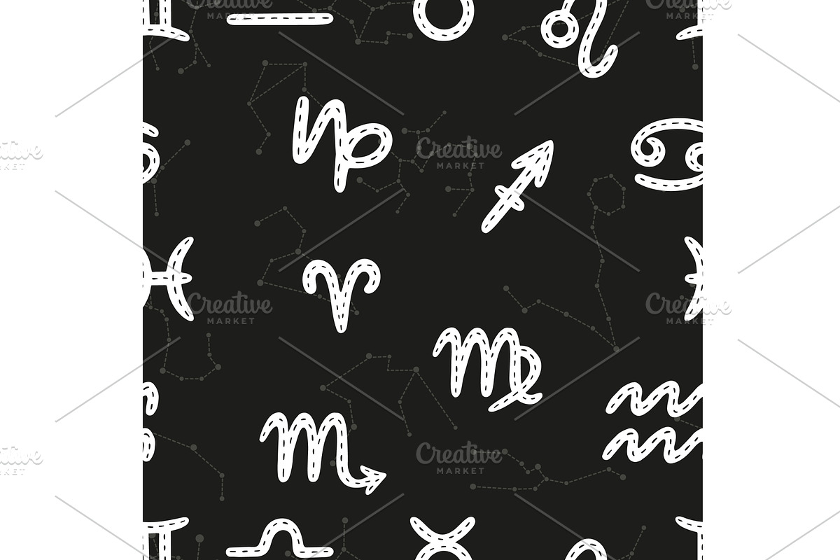 Celestial signs and zodiac symbols, a Texture Illustration by Valerie ...