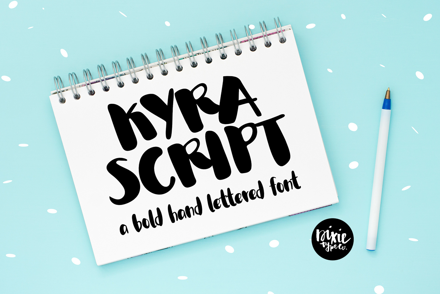 Kyra Script Brush Font, a Sans Serif Font by Blush Font Co.