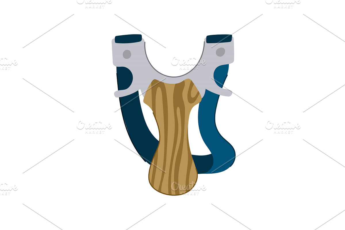 sling slingshot cartoon vector, an Object Illustration by pikepicture