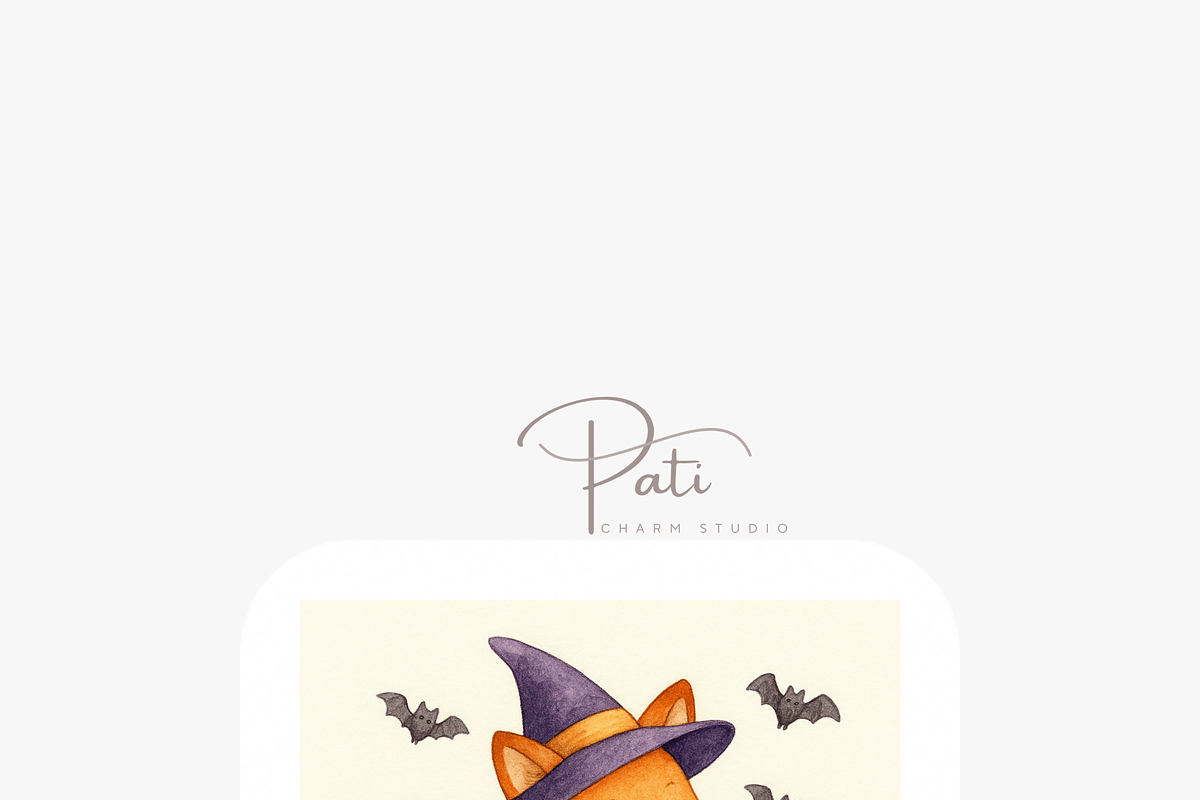 Fox Witch Clipart Set