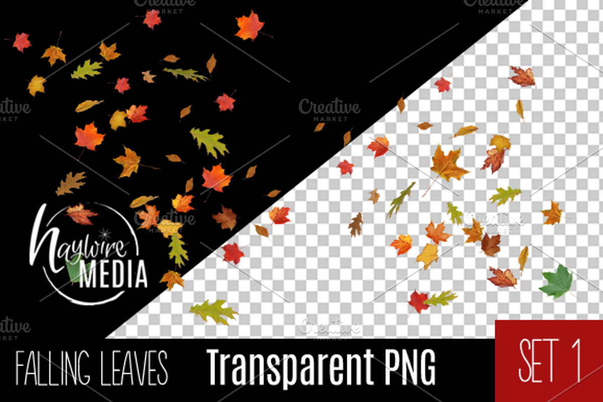 Fall Leaves Falling Transparent PNG, a Layer Style Add-On by ...