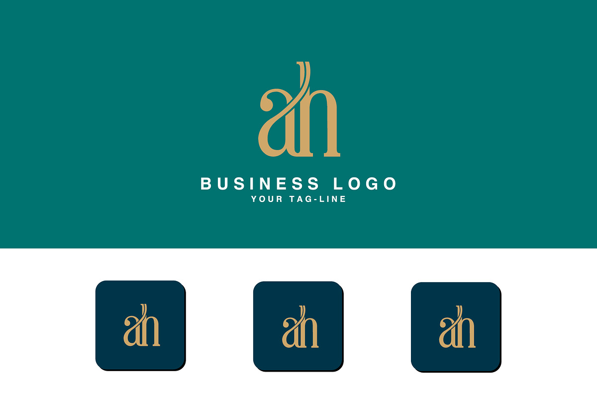 AH, HA Abstract logo design, a Branding & Logo Template by art_creater