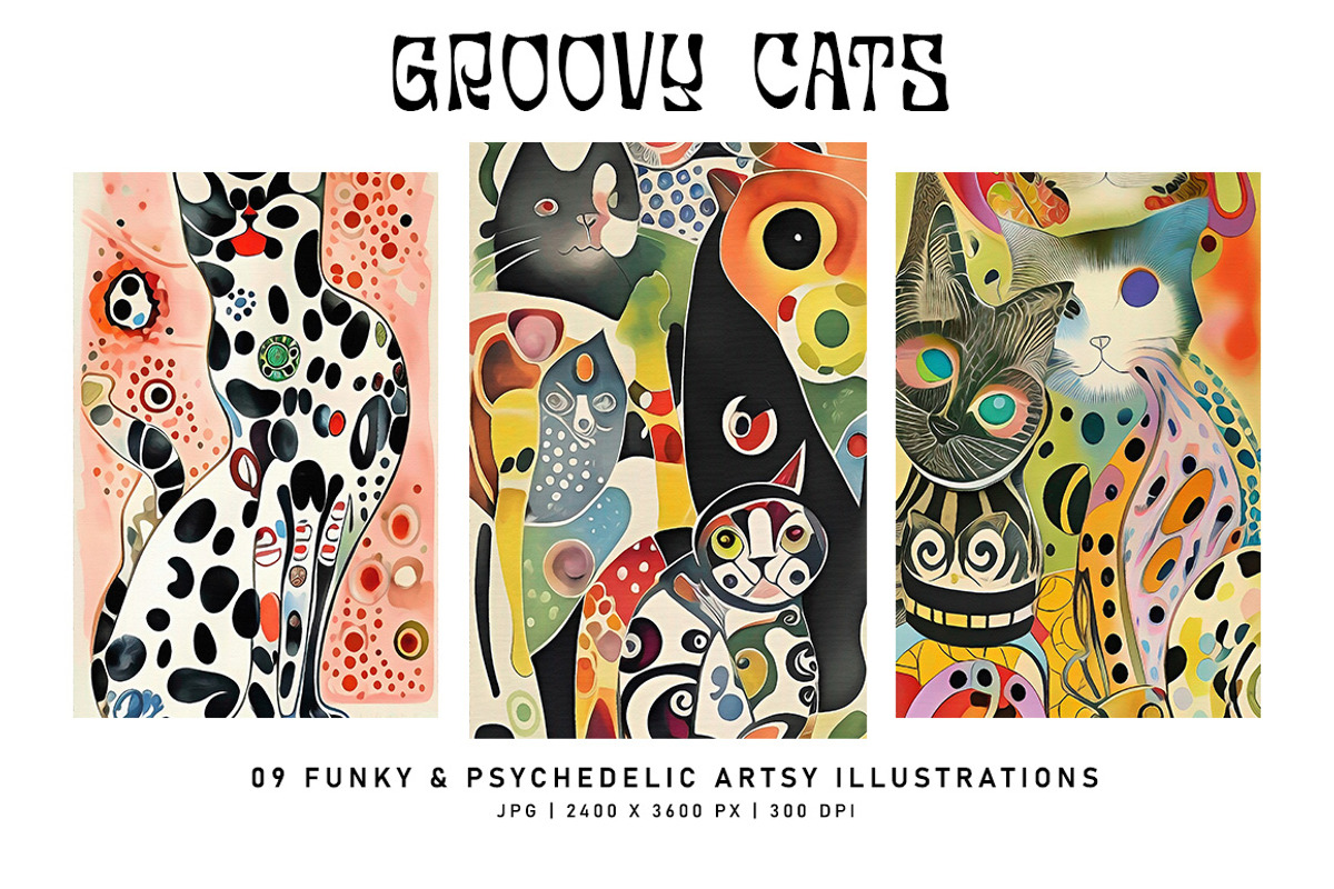 Groovy Cats | Creative Market