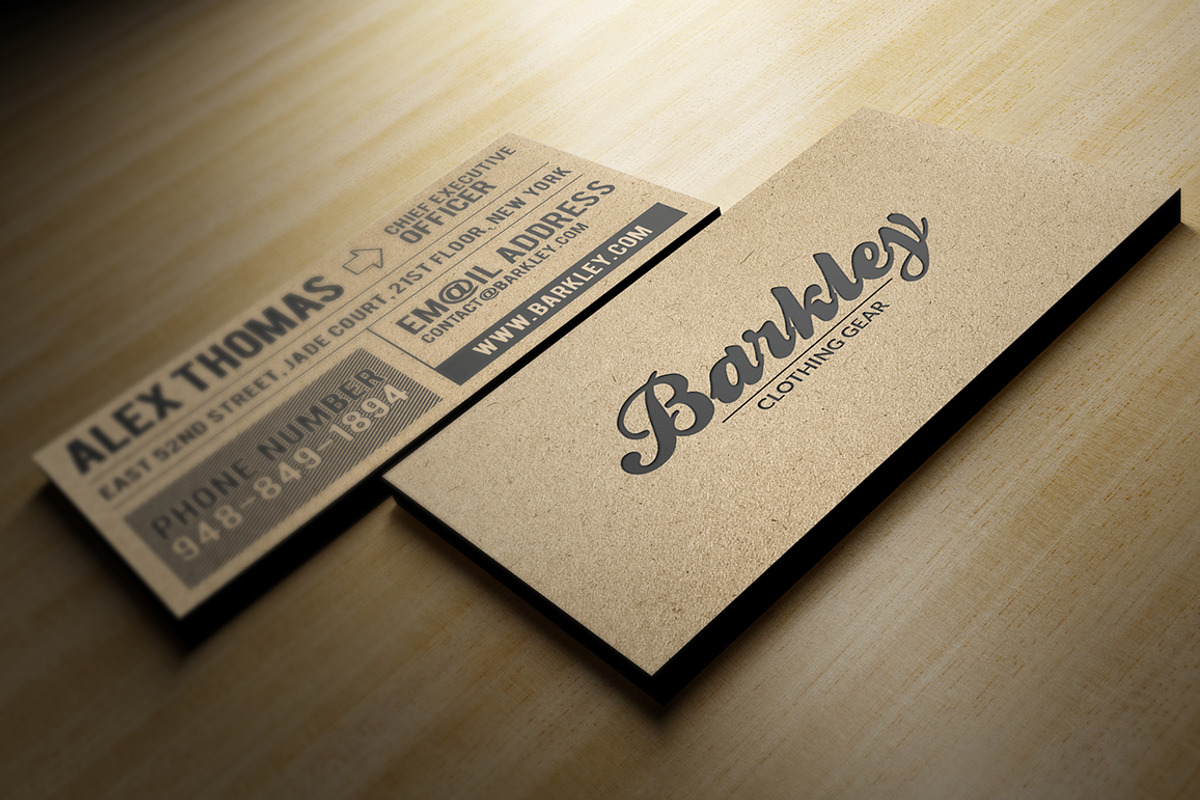 Kraft Paper Business Card, a Business Card Template by Marvel