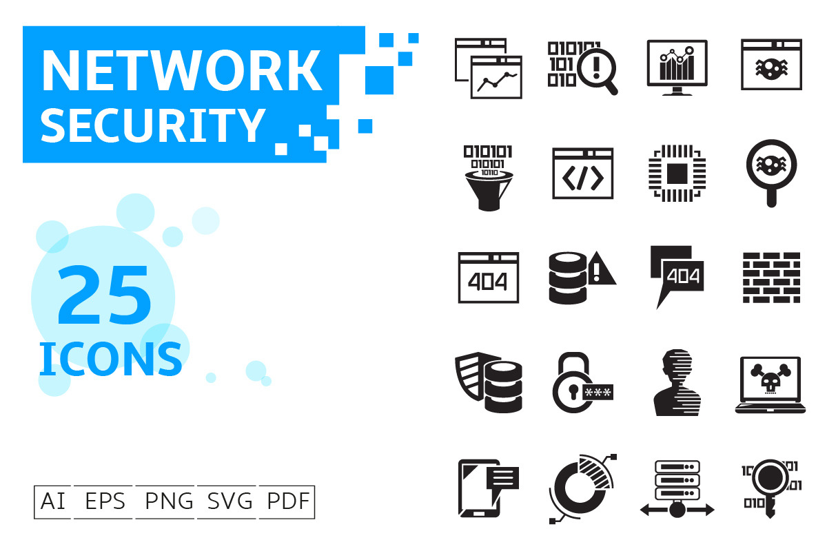Network Security Icons Set, an Icon by Designfour