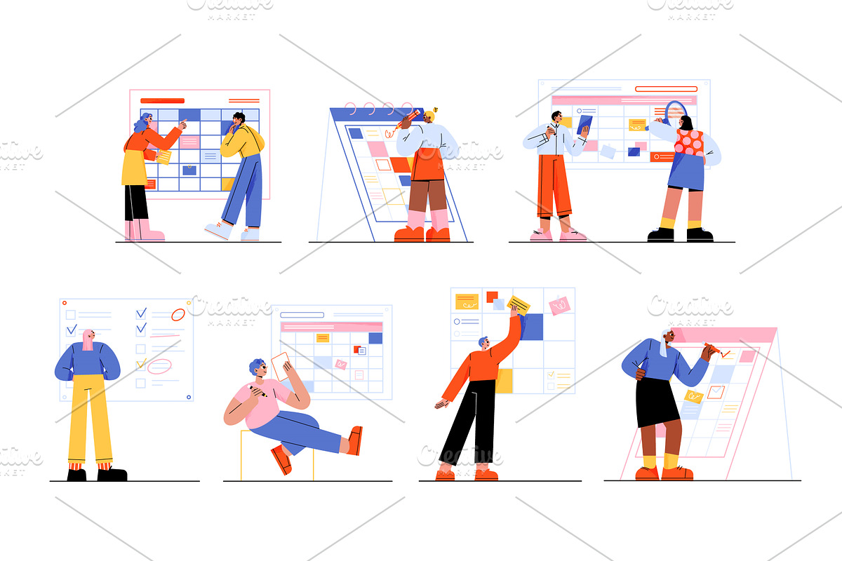 People organize work, planning tasks, an Object Graphic by art PVP - market