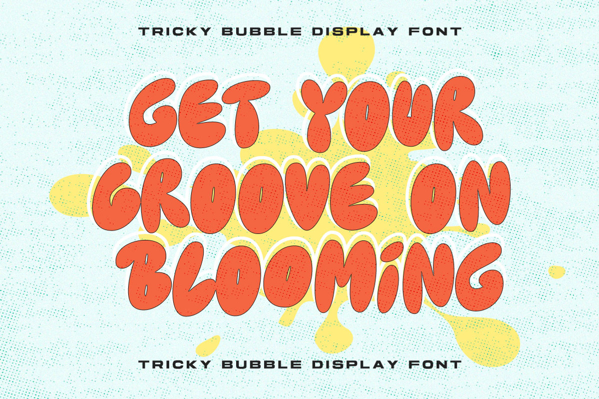 Tricky - Bubble Display Font, a Handwritten Font by Letterhend Studio | Creative Market