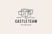 castle outline hipster vintage logo, a Branding & Logo Template by vastard