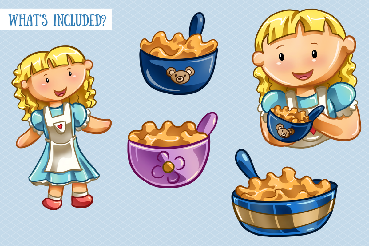 Goldilocks Clip Art Collection, an Illustration by Keepin' It Kawaii