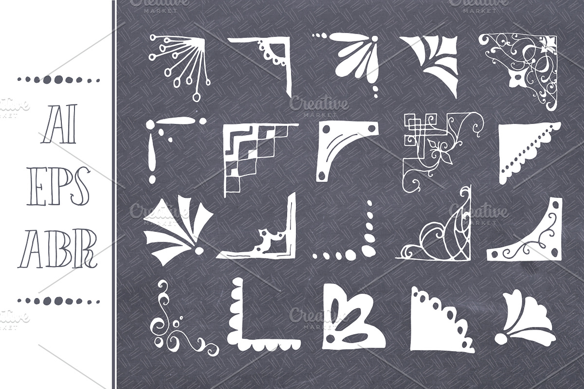 Picture Corner Vector & Brush Pack, a Decorative Illustration by The ...