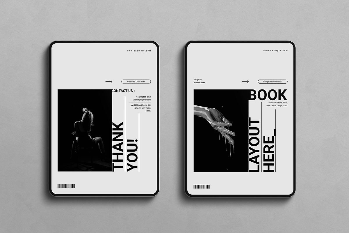 Digital Book Layout Design Template, a Magazine Template by E-Type