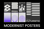 Modernist Posters, a Background Graphic by Léo Alexandre