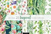 21 Tropical patterns | Graphic Patterns ~ Creative Market