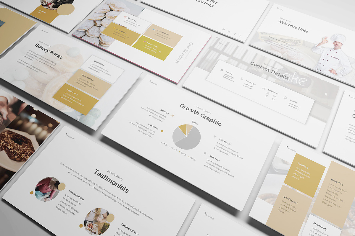 Bakery Powerpoint Template, a Presentation Template by Formatika Studio