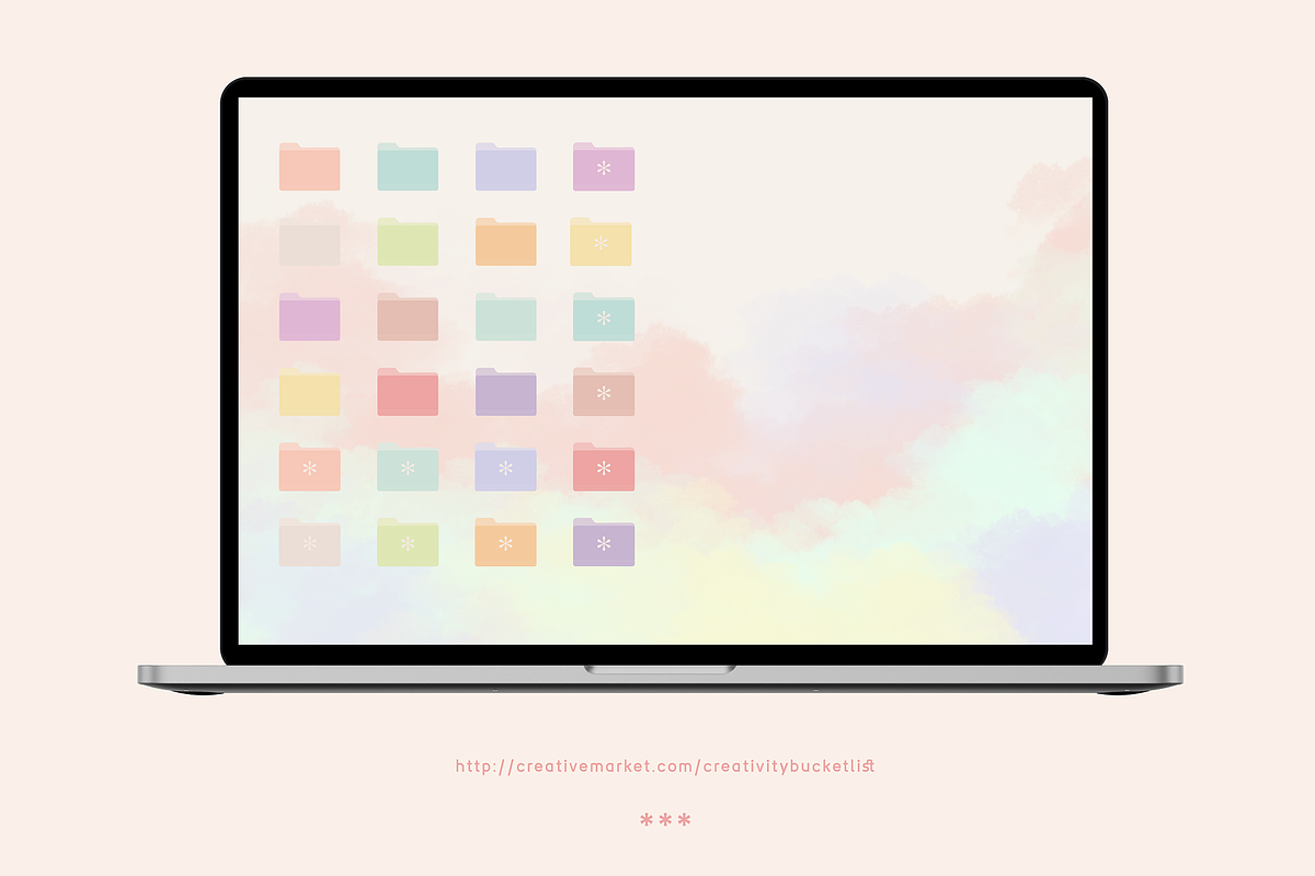 Candy Pastel Desktop Folder Icons