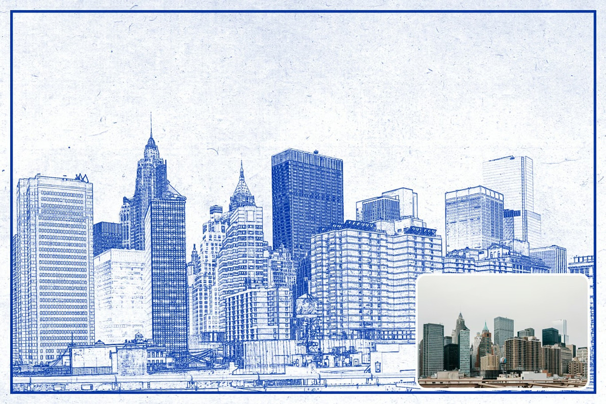 Blueprint Drawing Action Effect
