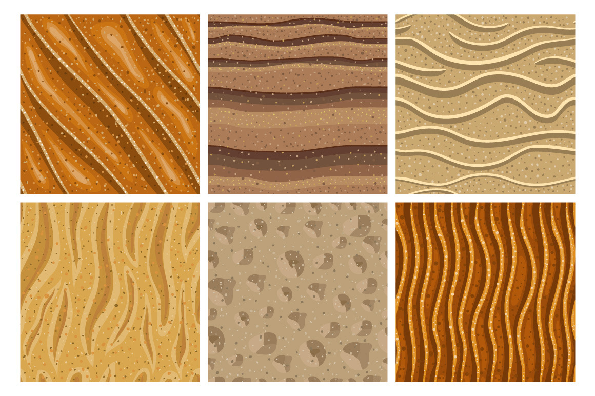 Set of sand seamless pattern, a Texture Graphic by RybakovaAnn