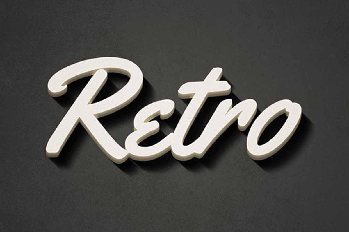 3D Retro Text Effects - Photoshop, a Layer Style Add-On by Medialoot ...