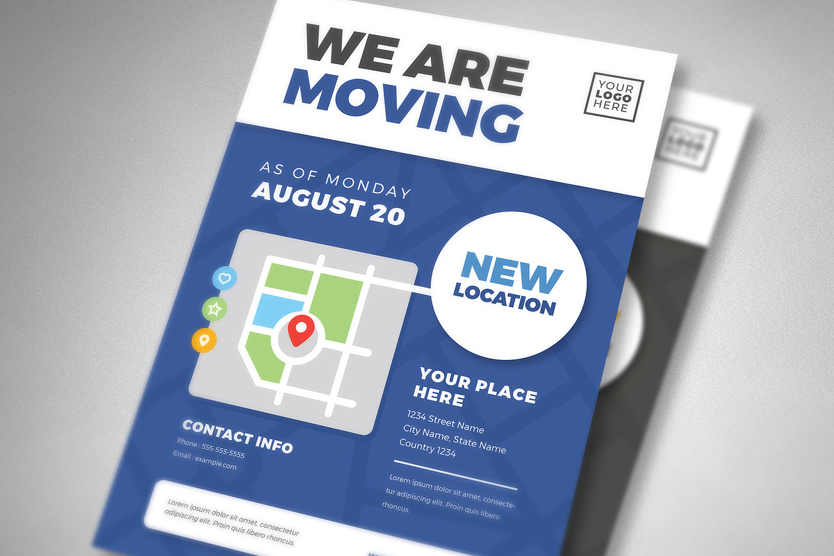 We Are Moving Flyer Templates, a Flyer Template by VectorVactory ...