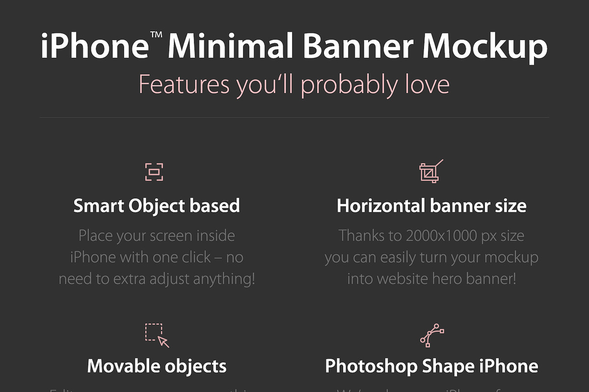iPhone™ Minimal Banner Mockup, an iPhone Mockup by eppearance