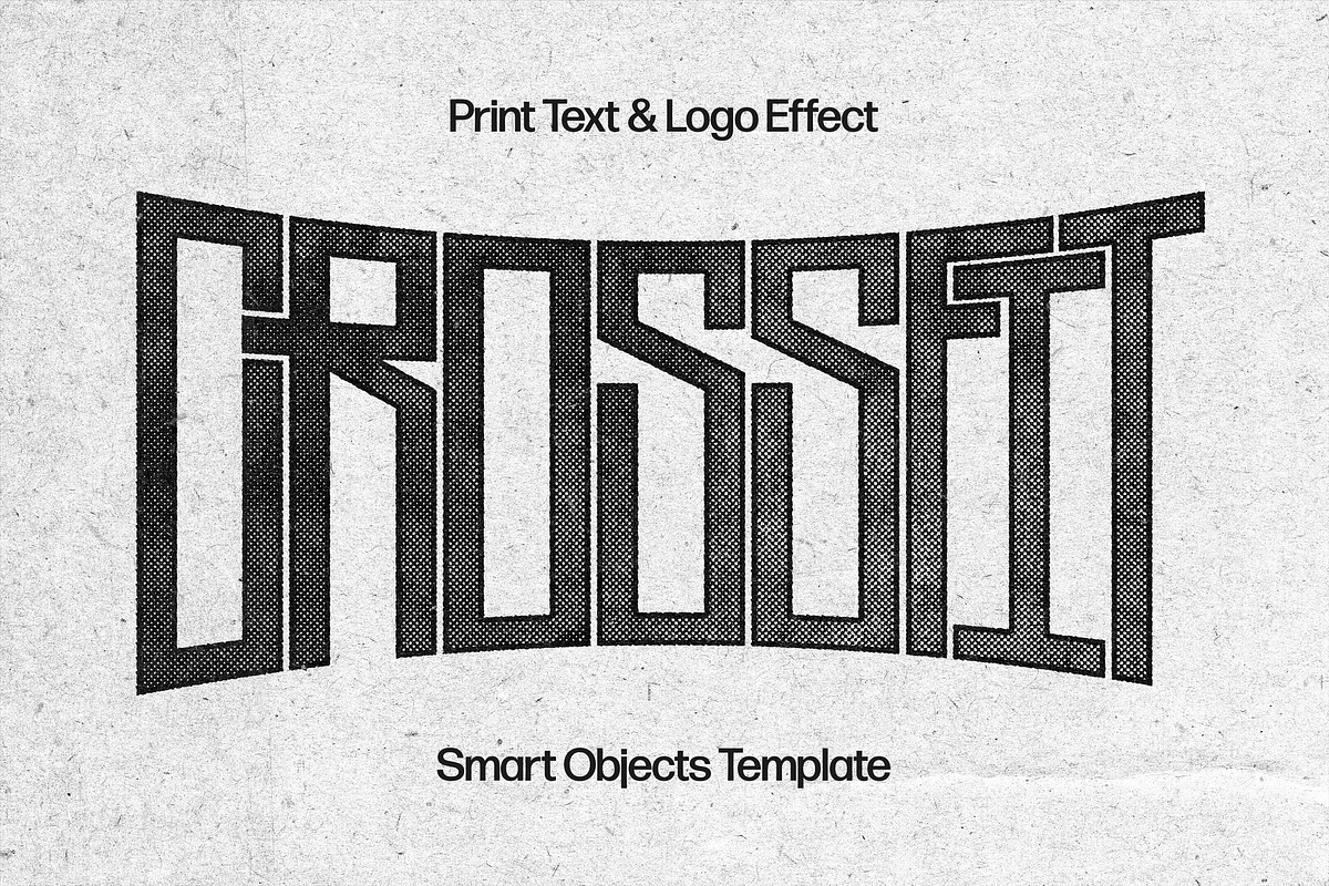 Halftone Print Text & Logo Effect, a Layer Style Add-On by Design Squad ...
