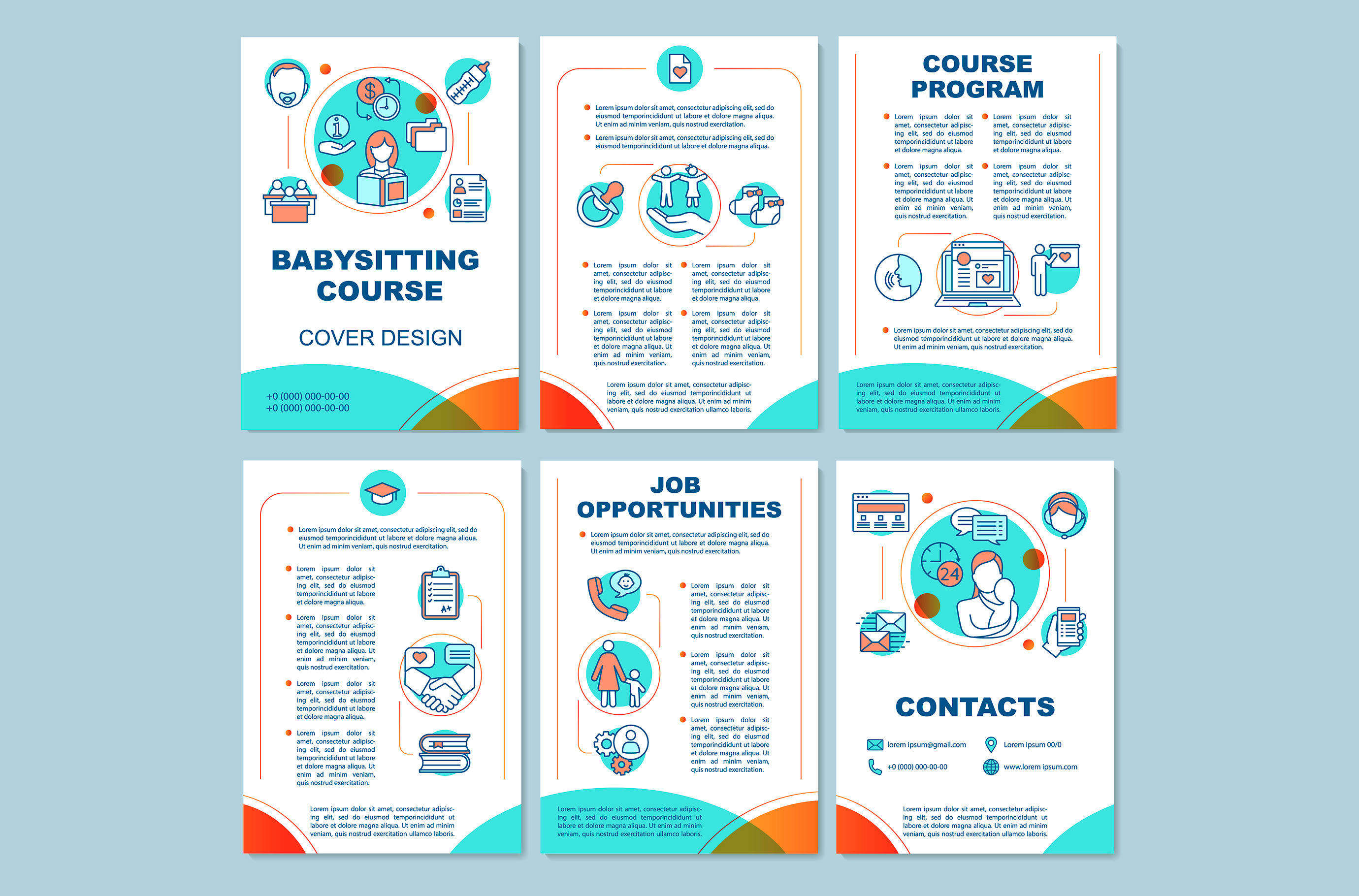 Babysitting course brochure template, a Templates & Theme by IMG ...