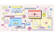 Retro browser computer window in 90s | Textures ~ Creative Market