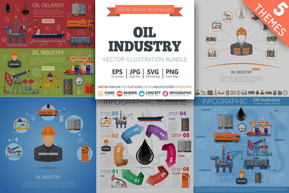Oil Industry, a Technology Illustration by TAlex