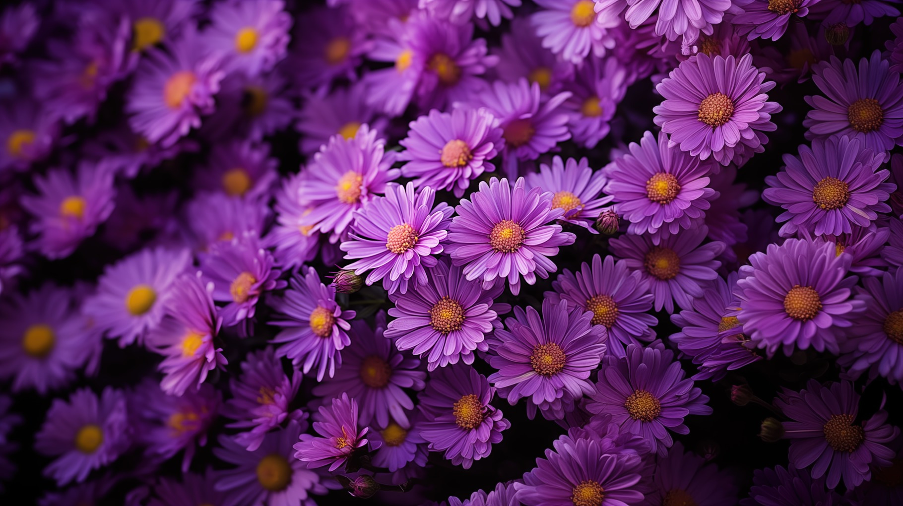 Aster flowers background, a Nature Photo by Textures & Backgrounds