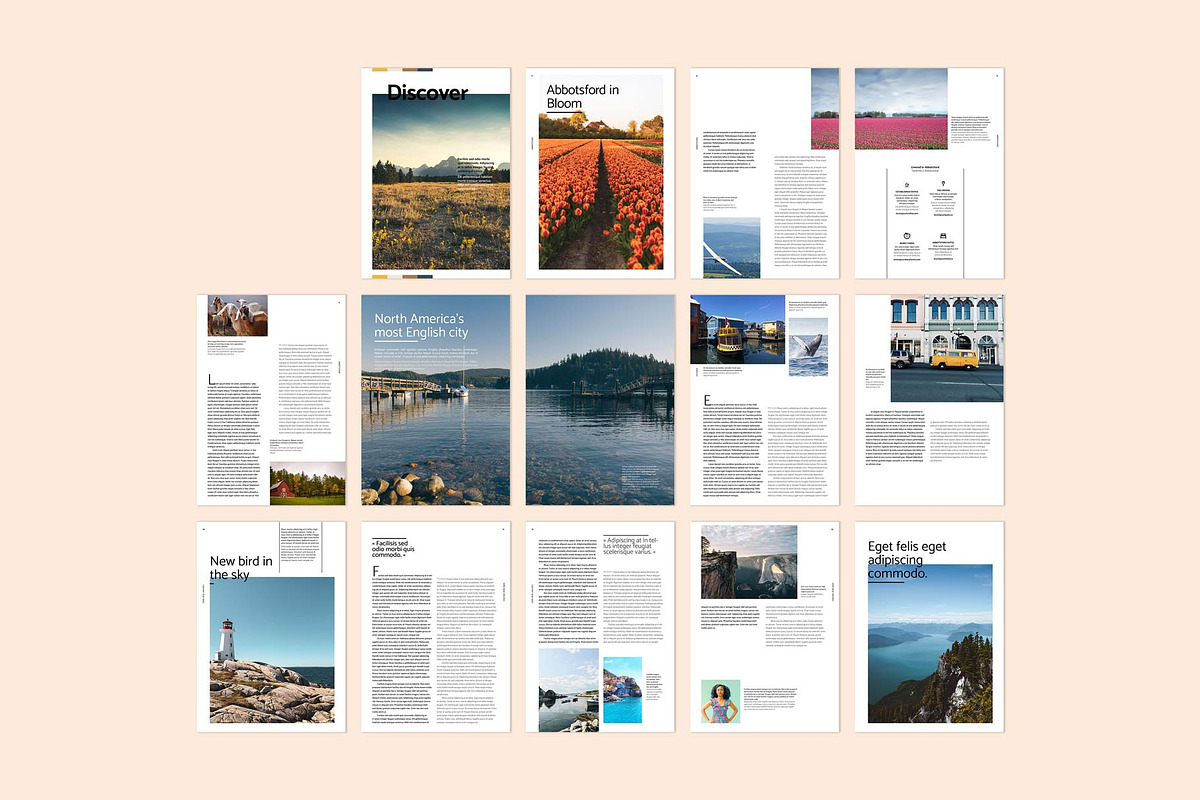 Travel magazine indesign template