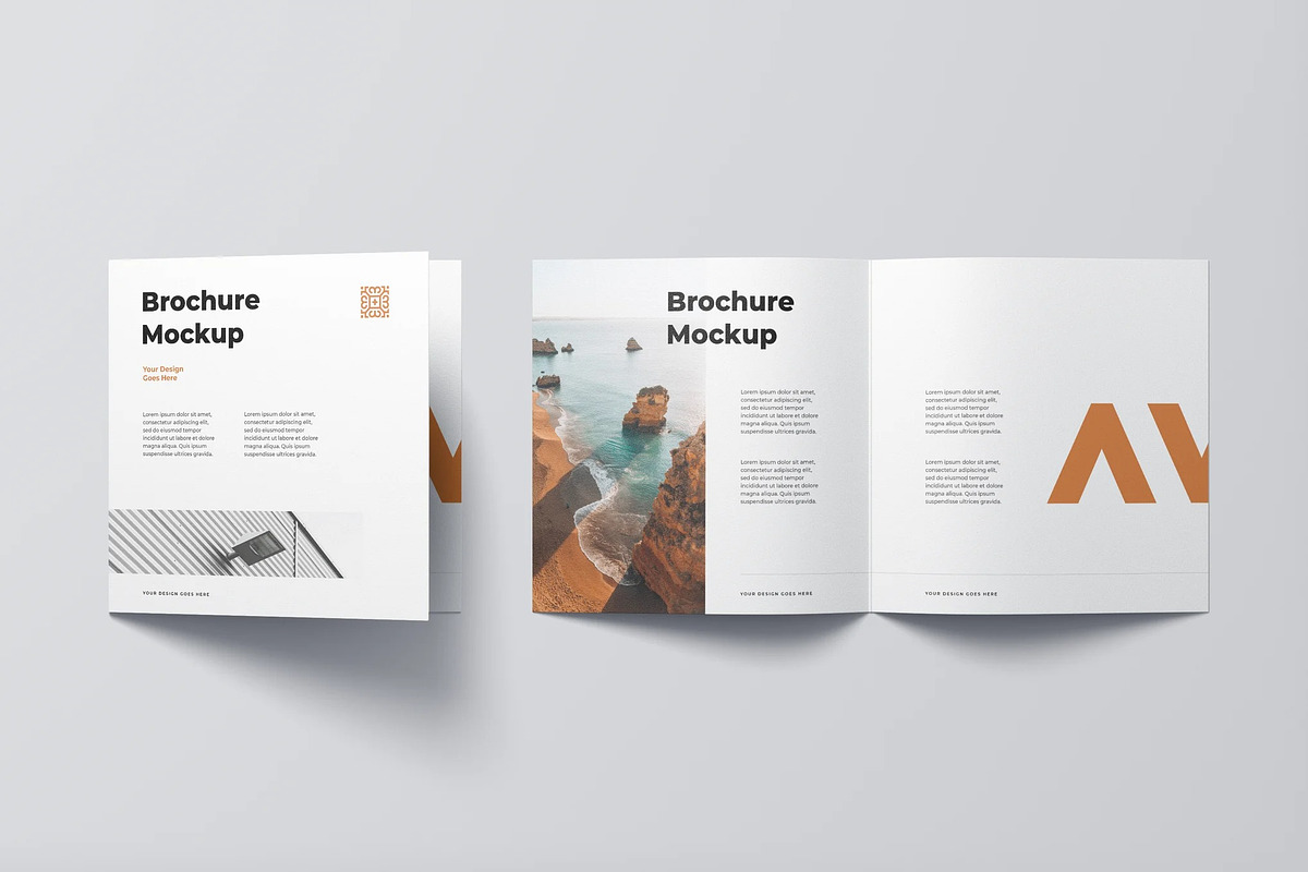 Customizable Square Brochure Mockup