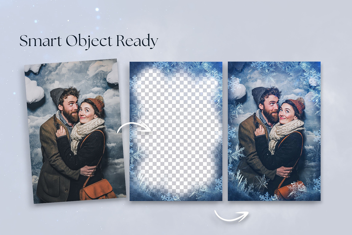 Winter Photo Frame Flyer Template, a Layer Style Add-On by DesignerCandies