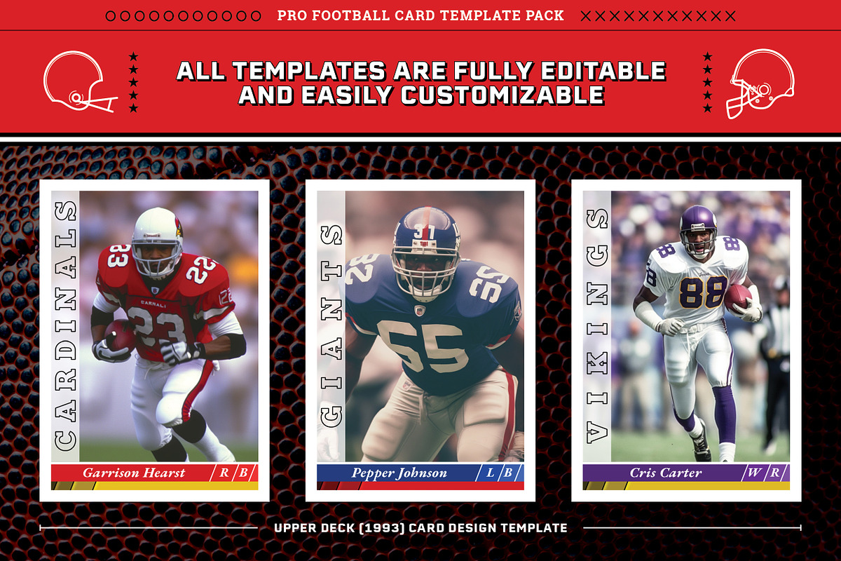 Pro Football Card Templates