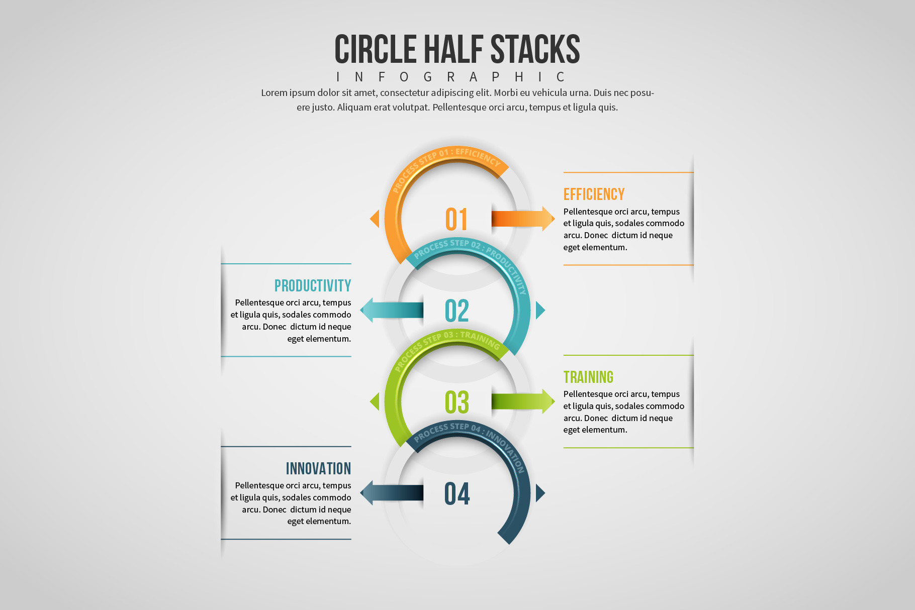 Circle Half Stacks Infographic, a Templates & Theme by h.utomo