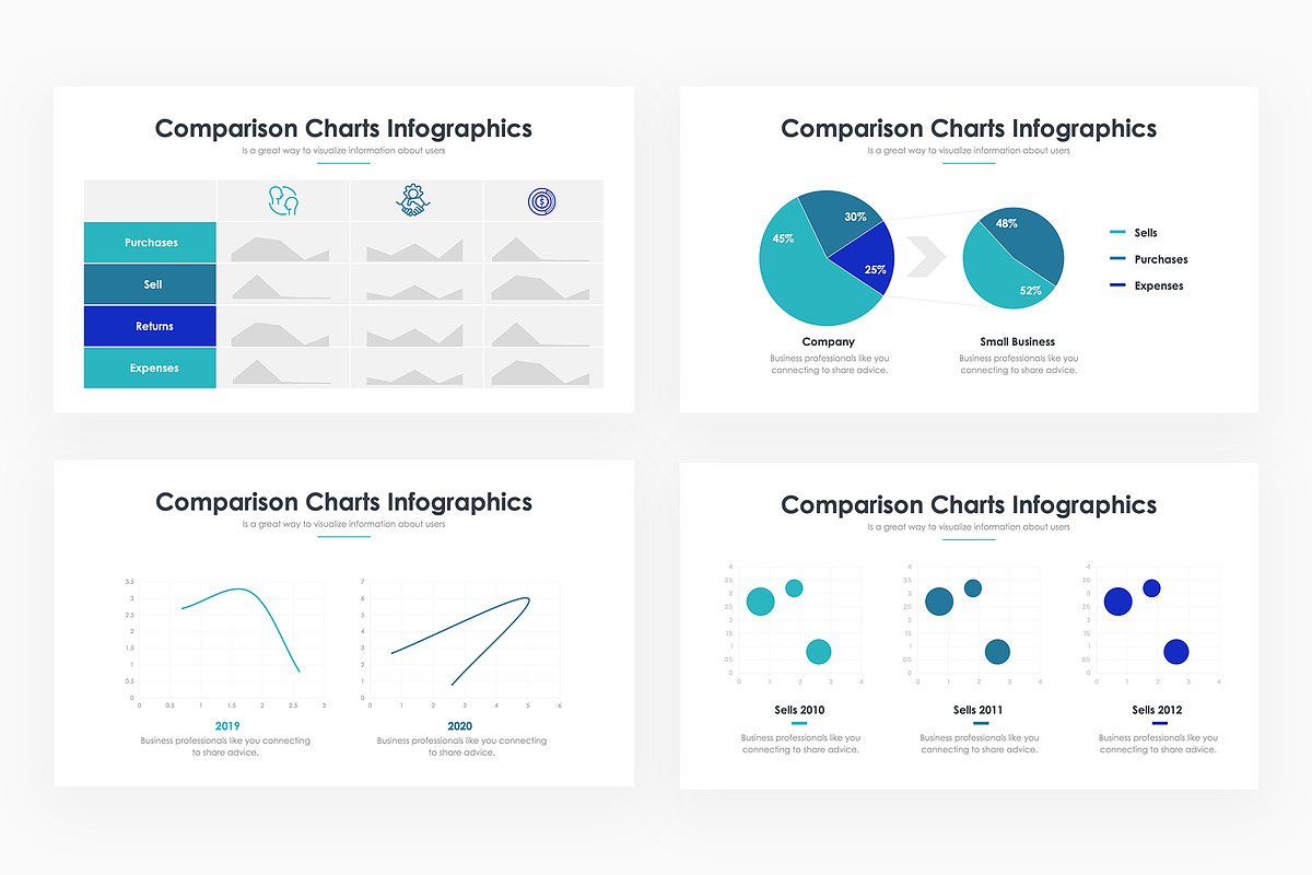 Comparison Charts PowerPoint 2, a Presentation Template by slidequest