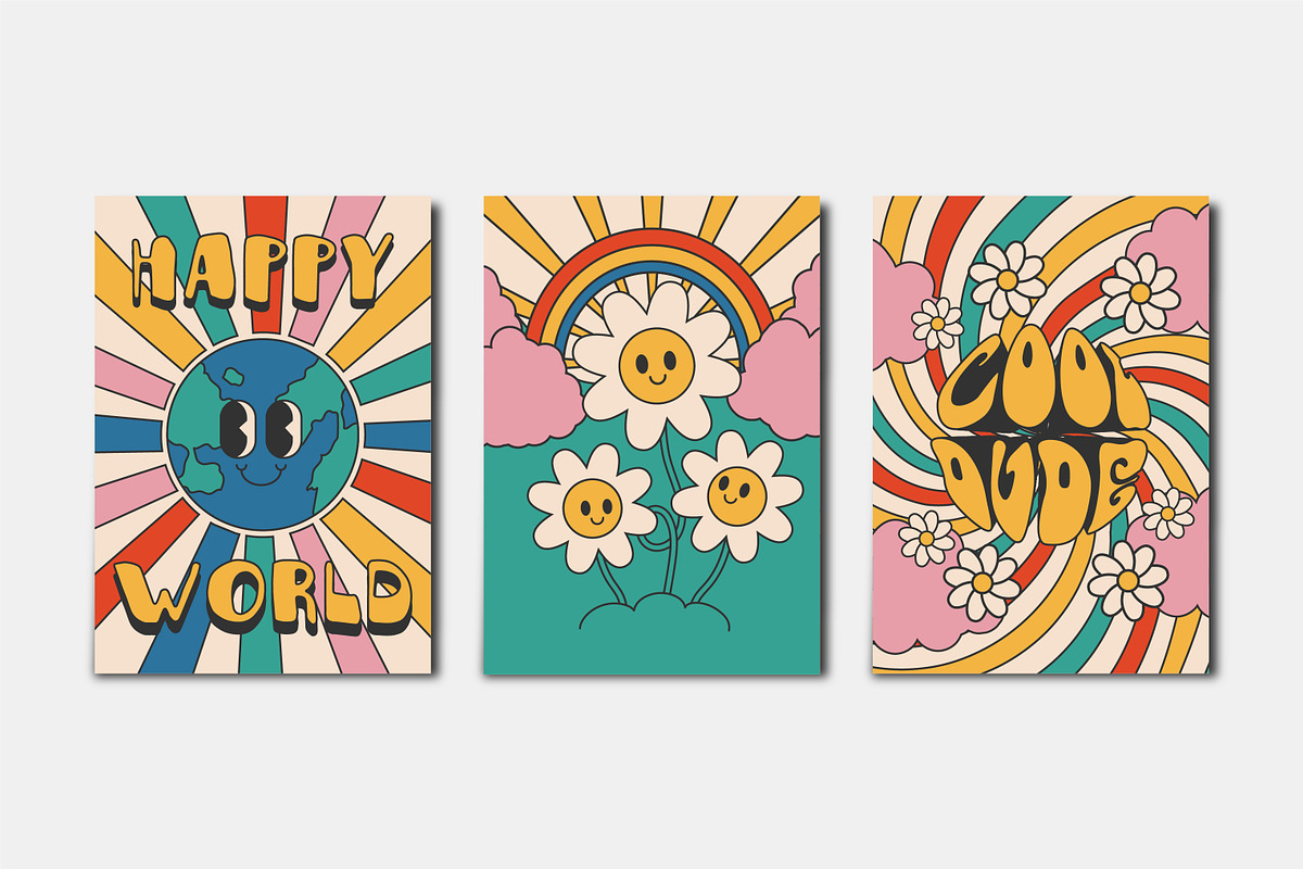 RETRO GROOVY POSTERS 90S