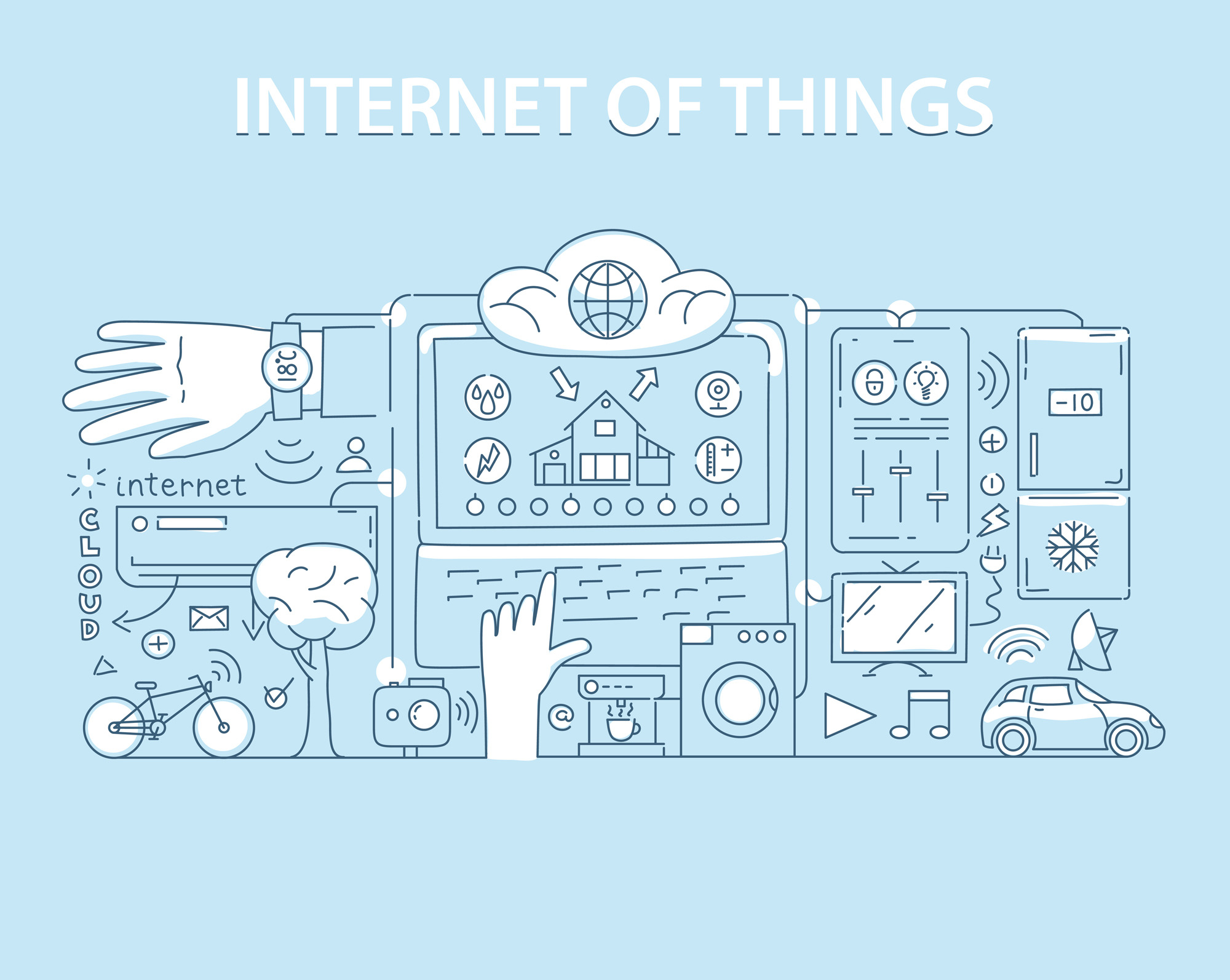 Internet of things, a Technology Illustration by Maksimkostenko