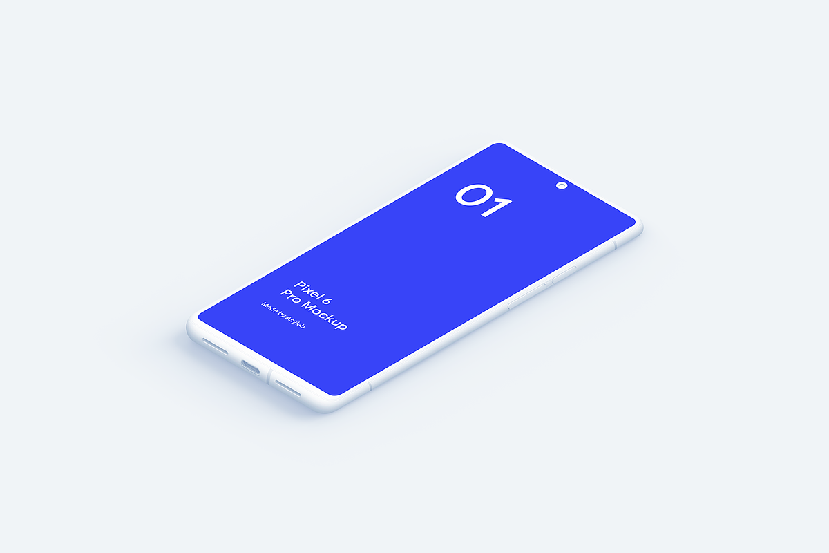 Pixel 6 Pro - 20 Clay Mockups Scenes, a Device Mockup by Asylab