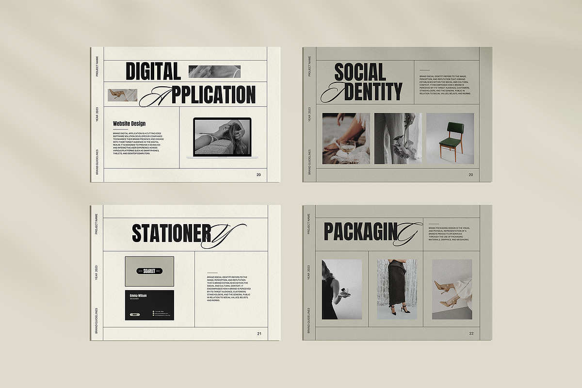 SCARLET Brand Guidelines Template, a Branding & Logo Template by Amaré ...