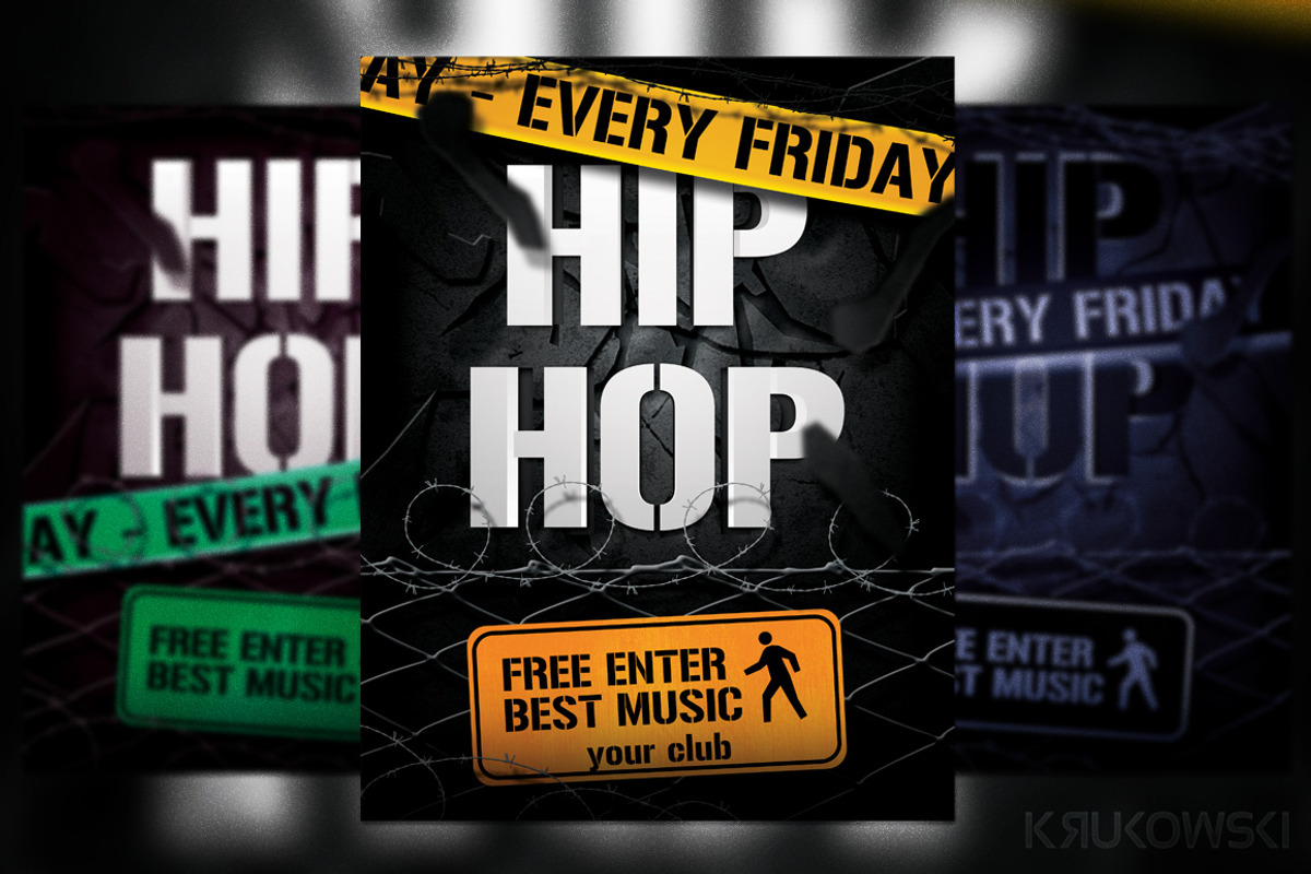 Hip Hop Flyer, a Flyer Template by Krukowski Graphics