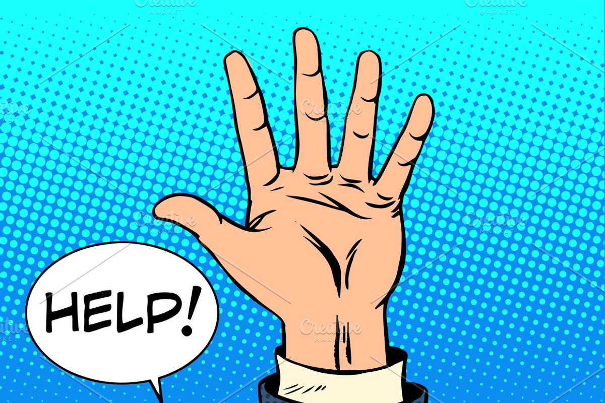 Hand sinking asks for help, a Work Illustration by studiostoks ...