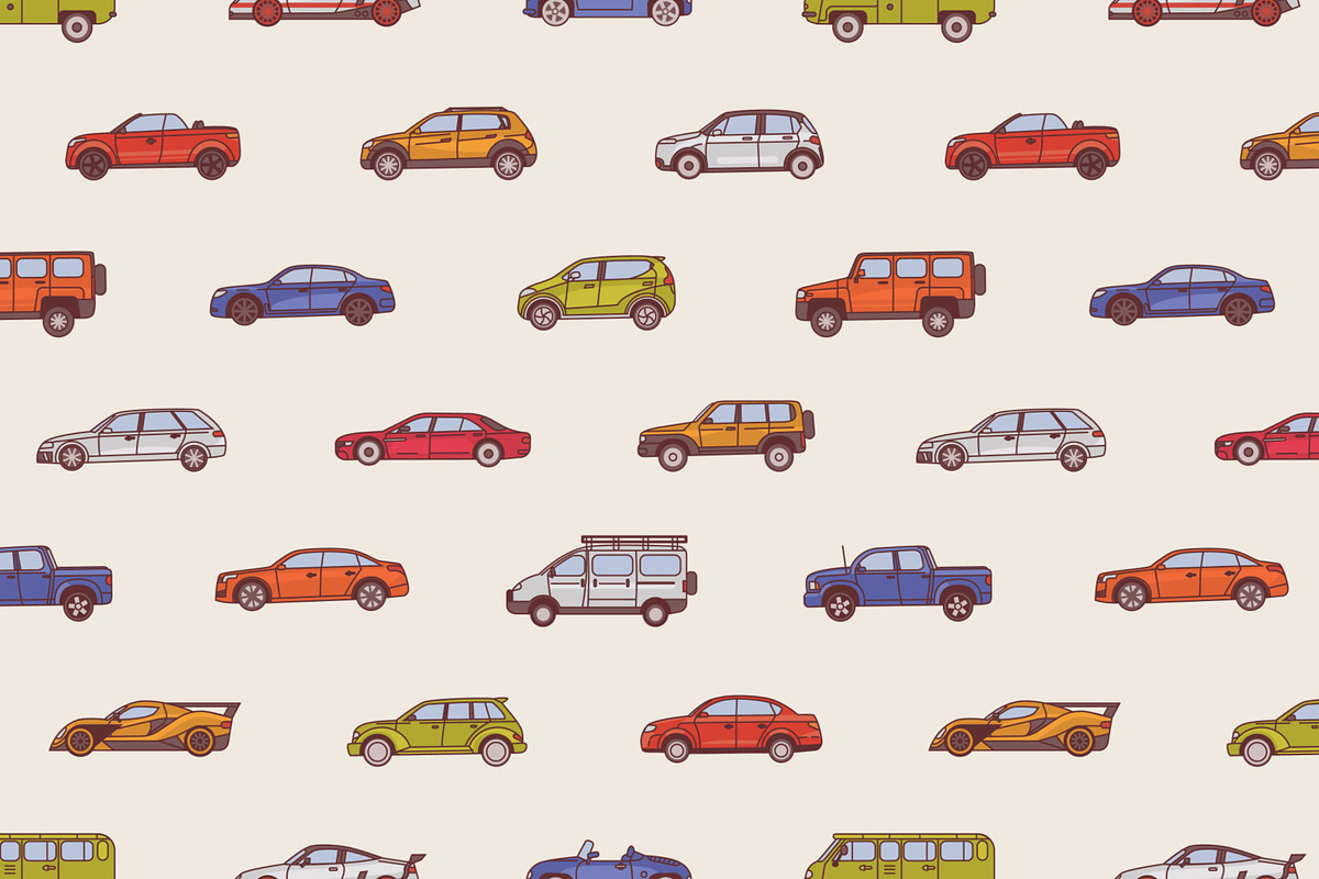 Cars lineart bundle, a Texture Illustration by Good Studio