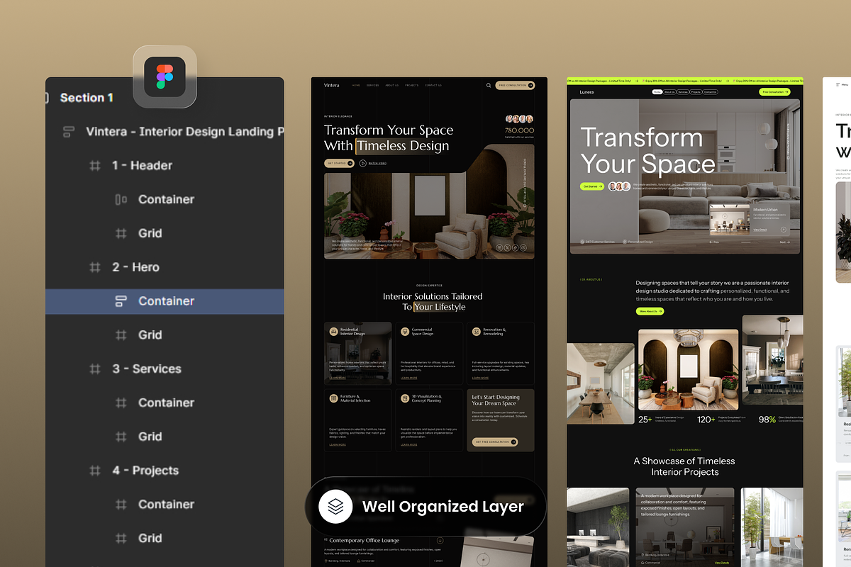 LVM - Bundling Interior Design, a Landing Page Template by SLAB! Design