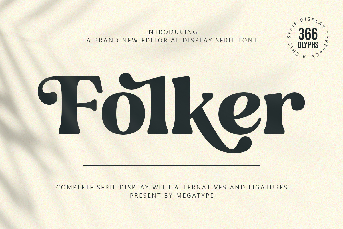 Folker Typeface, a Serif Font by Megatype