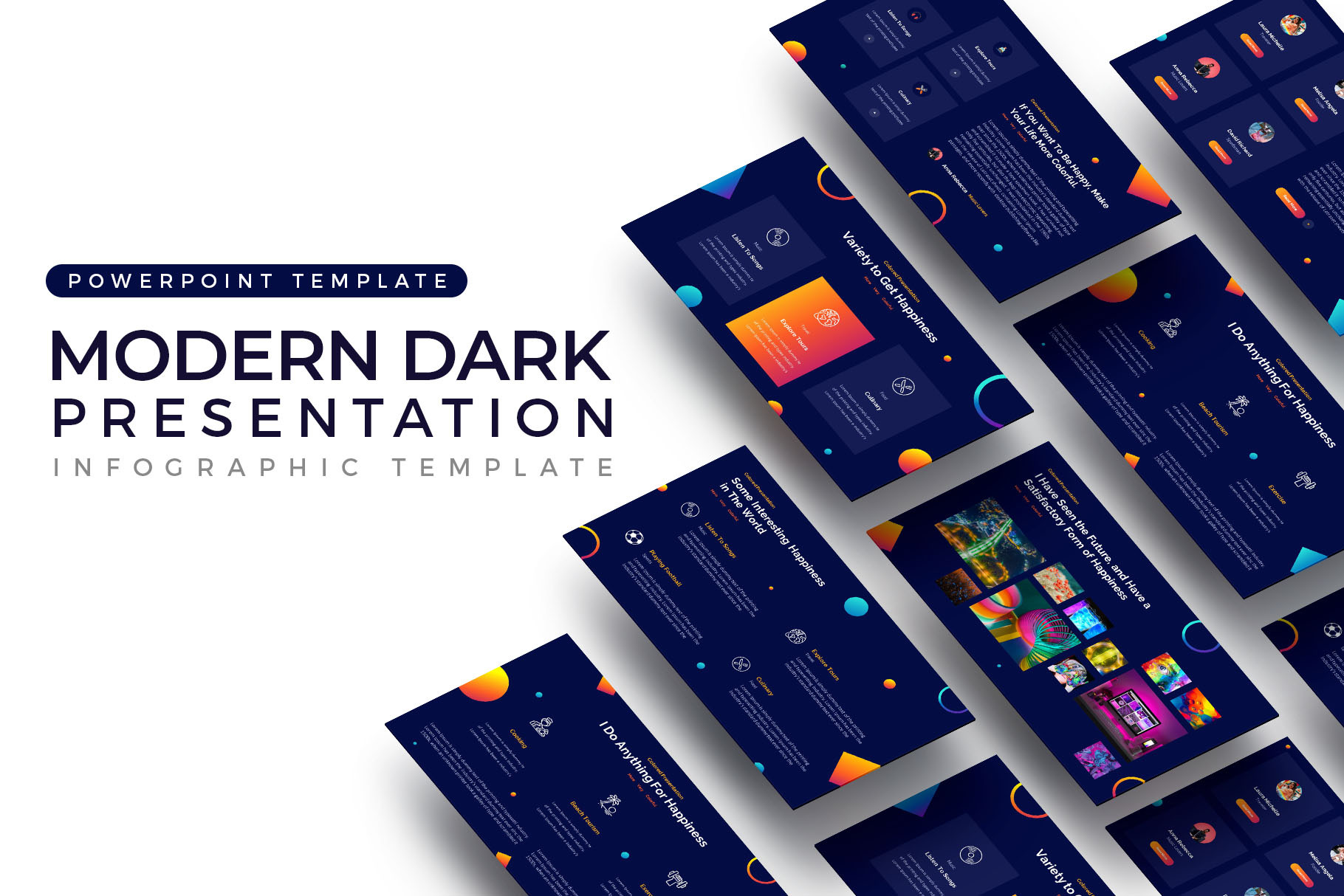 Modern Dark Presentation Template, a Presentation Template by Digitcase ...