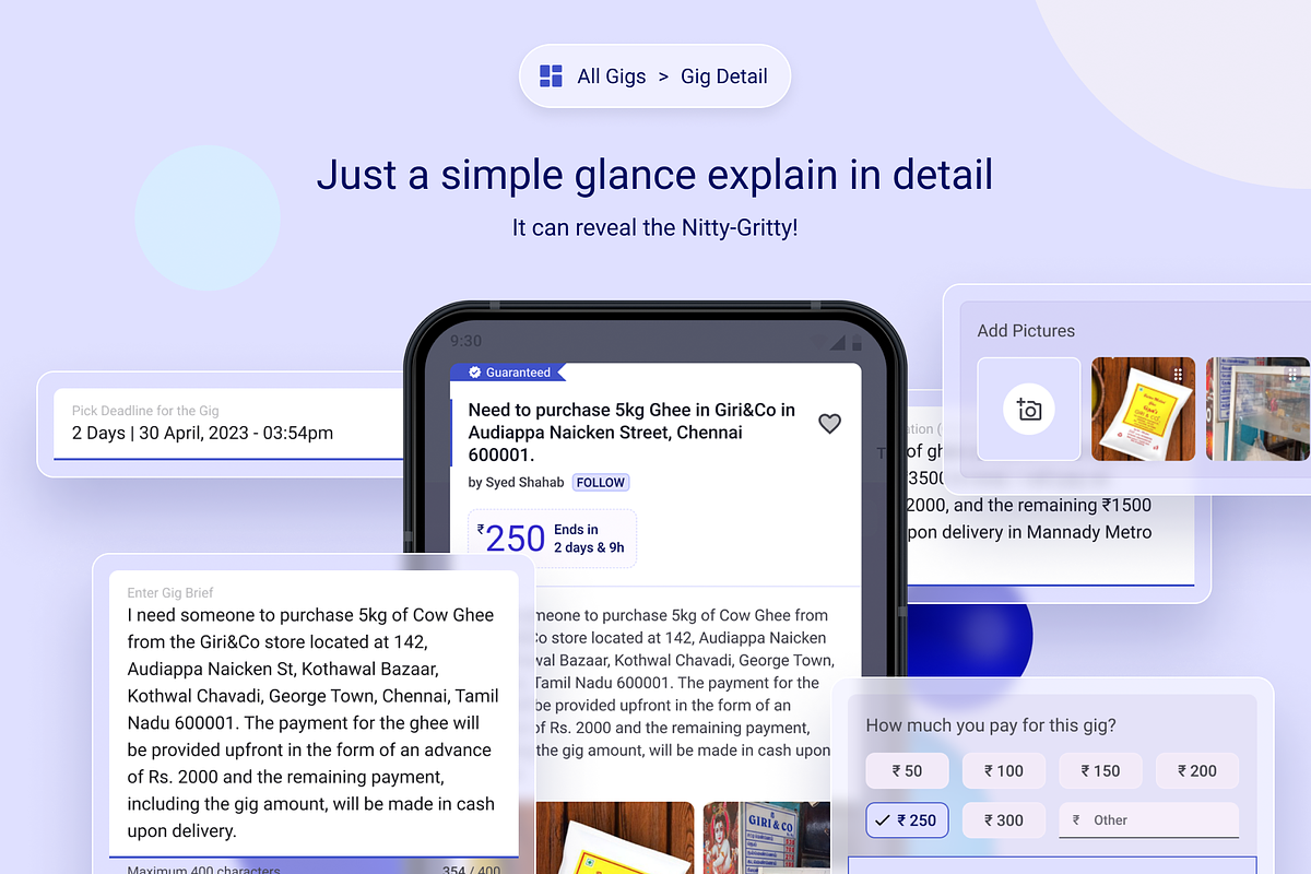 GigSevai Gig Economy App, Figma UI Kit