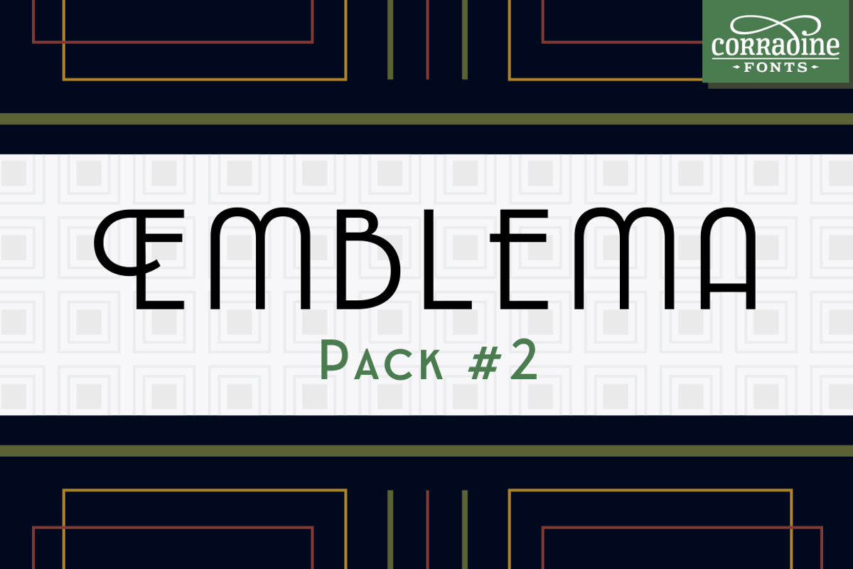Emblema Font Pack #2, a Sans Serif Font by Corradine Fonts