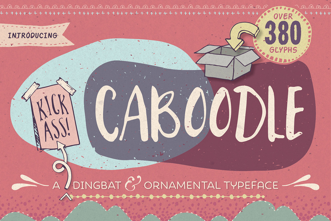 Caboodle dingbat typeface, a Symbol Font by Lisa Glanz